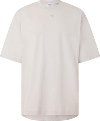 Off-white Off White - Brics T-Shirt f&uuml;r Herren, Baumwolle, Regul&auml;r (Helles Steingrau)