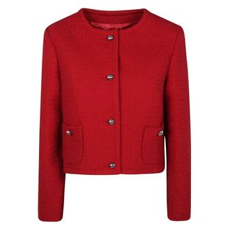 Patou Boxjacke ohne Kragen - - Jackets - Damen - Rot - M