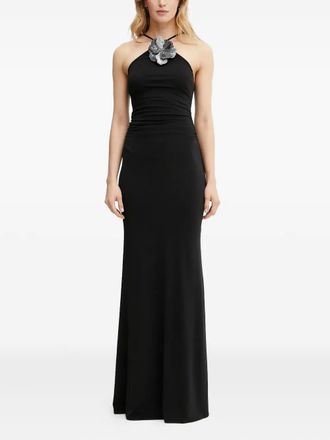 Guess Co robe longue &agrave; fleurs - Noir