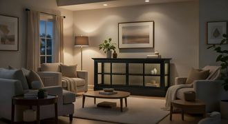 Maison Belfort home24 Sideboard I 191 x 84 x 49cm Schwarz/Schwarz/Pinie Creme