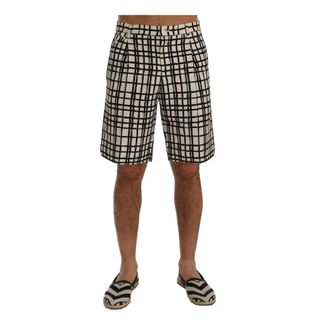 Dolce & Gabbana Gestreifte Leinen Casual Shorts - - Shorts - Herren - Wei&szlig; - S