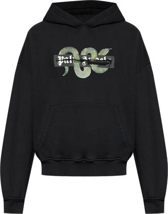 Palm Angels Hoodie mit Schlangen-Print - Schwarz