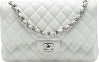 Chanel Sac bandouli&egrave;re vintage double rabat Pre-owned - Femme - Pre-owned - Blanc - Taille: ONE Size