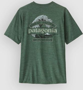 Patagonia Cap Cool Daily - Great Waves T-Shirt lt cpy grn xdy