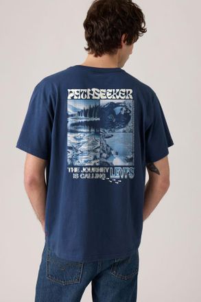 Levi's Relaxed Fit Graphic Tee - Homme - Bleu / Abstract Glacial Scenic Navy Blazer - 2XL