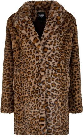 Urban Classics Winterjacke Urban Classics Ladies Oversized Faux Fur Leo Coat (1-St)