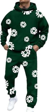 Generic Surv&ecirc;tement 2 pi&egrave;ces pour homme avec veste &agrave; capuche et fermeture &eacute;clair int&eacute;grale - Coupe droite - Style d&eacute;contract&eacute; - Sport athl&eacute;tique - Jogging - H