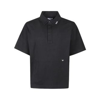 Rhude Polo Coupe Relax&eacute;e - Homme - Tops - Noir - Taille: M
