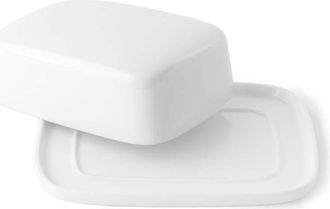 Holst Porzellan BUD 001 Butterdose 1/1 Gutshof, weiß, 17.5 x 12.5 x 6.5 cm, 250 g