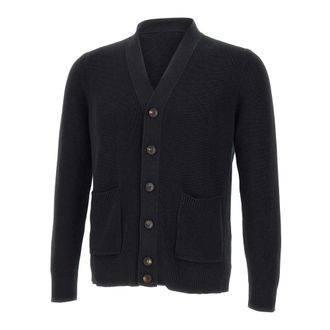 FILIPPO DE LAURENTIIS Homme, Pulls, Noir, Taille: XL Cardigan col en V