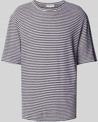 Officine G&eacute;n&eacute;rale Regular Fit T-Shirt aus Leinen-Mix