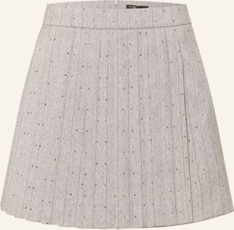 Maje Skort Mit Schmucksteinen grau