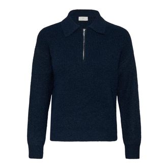 Kaffe Maille &agrave; col rond - Femme - Pulls - Bleu - Taille: 42 FR