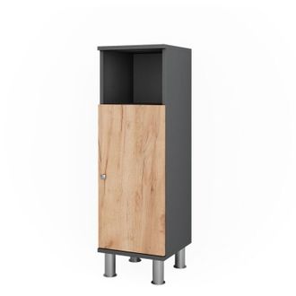 Vicco Midischrank Fynn, Anthrazit/Goldkraft Eiche, 30 x 95 cm
