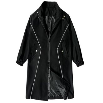 Generic Manteau Homme Hiver Long,Manteau Mi-Long Surdimensionn&eacute; Col Montant Style Cor&eacute;en D&eacute;contract&eacute; pour Automne Hommes - Tendances Jeunesse Trench-coat Poly