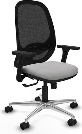 Piqueras y Crespo B&uuml;rostuhl aus zylindrischem Netzgewebe mit 3D-Armen, h&ouml;henverstellbare Lendenwirbelst&uuml;tze, ausgestattet mit Syncro/Translack und Schneideschaum, mit R