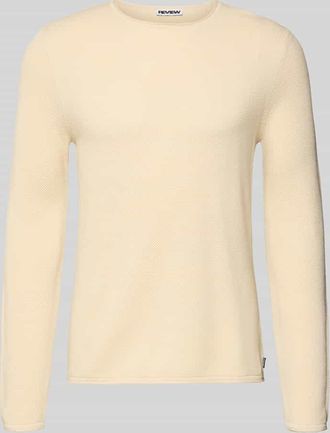 Review Basic Strickpullover mit Rundhalsausschnitt und Rollkanten