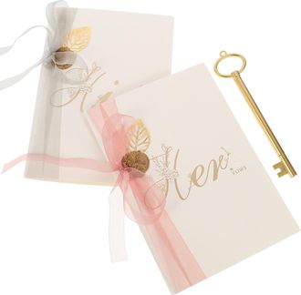 Valiclud 2 Stück Ehegelübdekarten aus Papier mit Glatter Oberfläche Praktische Gelübdekarten für Romantische Hochzeiten und Bankette