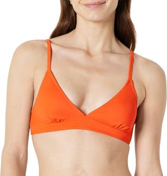 Amazon Essentials Haut de Maillot de Bain Bikini Classique Soutien L&eacute;ger Femme, Orange, 42