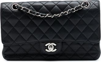 Chanel Hobo Bags - Medium Classic Caviar Double Flap - Gr. unisize - in Schwarz - f&uuml;r Damen
