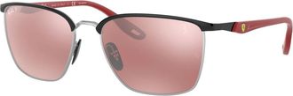 Ray-Ban Polarisierte Spiegel-Sonnenbrille - - Accessories - unisex - Schwarzk - 56 MM