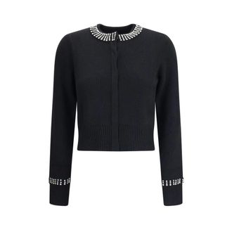 Pinko Pinko, Femme, Pulls, Noir, Taille: 44 FR Cardigan Strass