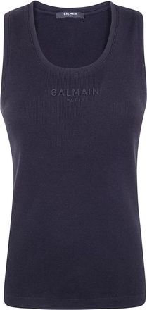 Balmain Femme, Tops, Noir, Taille: 40 FR D&eacute;bardeur c&ocirc;tel&eacute; &agrave; broderie