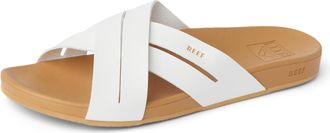 Reef Damen Kissen Spring Bloom Schiebe-Sandalen, Weiß/Braun, 38.5 EU