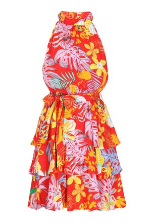 Izia Kleid Frauen rot mehrfarbig