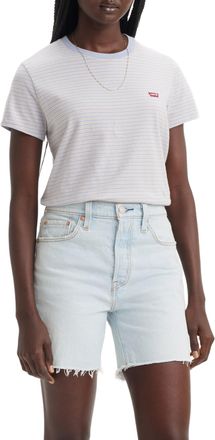 Levi's Damen Perfect Tee Collegiate Stripe Blue XS