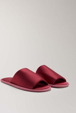 Mango Mules satin&eacute;es avec passepoil contrastant en satin lie de vin - Femme - 36 - MANGO