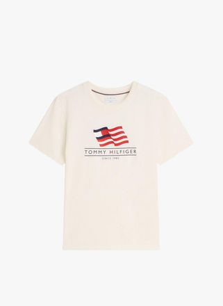 Tommy Hilfiger T-shirt &agrave; motif drapeau et logo en coton
