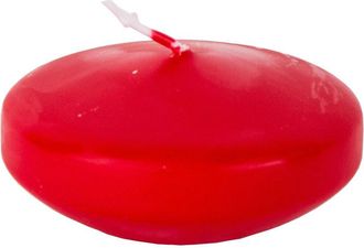 Wenzel Maxi-Schwimmkerzen - 8 St&uuml;ck - gro&szlig; & Lange Brenndauer (8 STD.) (Rubin/Rot)