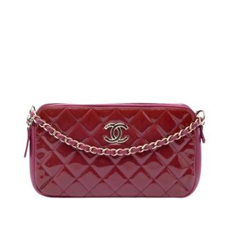 Chanel Pre-owned Gesteppte Lackleder Umh&auml;ngetasche - - Pre-owned - Damen - Rot - ONE SIZE