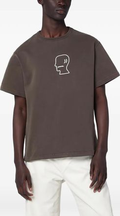 Brain Dead t-shirt &agrave; col rond - Marron