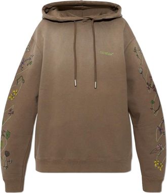 Off-white Femme, Sweatshirts et sweats &agrave; capuche, Brun, Taille: 34 FR The Sweat &agrave; capuche