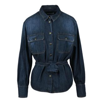 Marella Femme, Blouses et Chemises, Bleu, Taille: 44 FR Nizere Camicia Larga