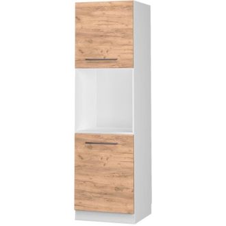 Vicco Herdumbauschrank Fame-Line, Goldkraft Eiche, 60 cm mit offenem Regal