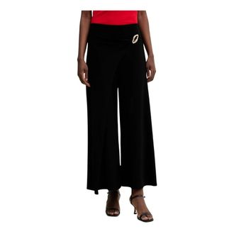 Joseph Ribkoff Femme, Pantalons, Noir, Taille: 42 FR Pantalons Culotte Fluides en Maille Soyeuse &agrave; Enfiler avec D&eacute;tail Boucle