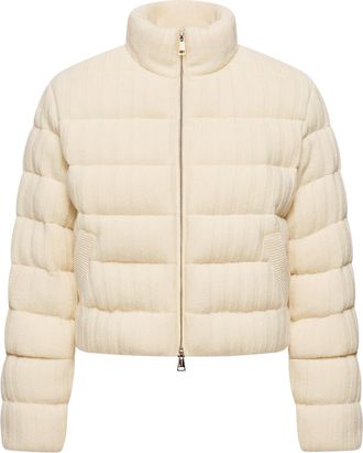 Moncler Moncler Wool & Cashmere Blend Padded Cardigan, Women, White, Size: L