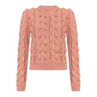 Moschino Pullover mit R&uuml;schen - - Knitwear - Damen - Rosa - M