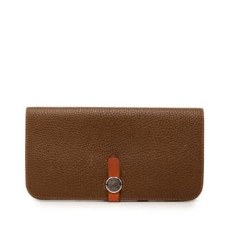 Herm&egrave;s Portefeuille Dogon Duo Pre-owned - Femme - Pre-owned - Brun - Taille: ONE Size