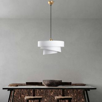 Pier Import Pier Import - Suspension de chambre design - blanche, effet ruban zurich