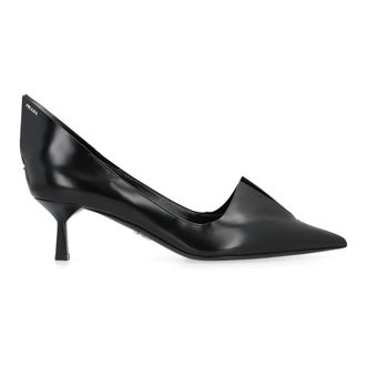 Prada Pumps aus geb&uuml;rstetem Leder - - Shoes - Damen - Schwarzk - 37 1/2 EU