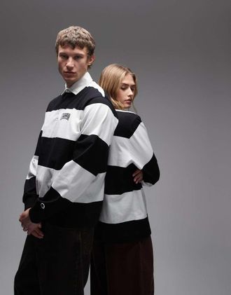 Champion Maillot de rugby &agrave; rayures - Noir/blanc