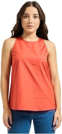 Pennyblack Femme, Tops, Orange, Taille: 36 FR Top en popeline de coton avec au dos