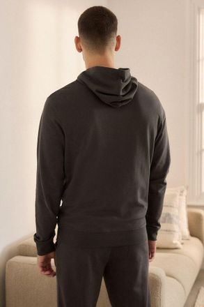 Next Kapuzensweatshirt Leichte Velours-Kapuzenjacke mit Rei&szlig;verschluss (1-tlg)