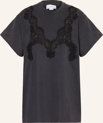 Stella McCartney T-Shirt Mit Spitze schwarz