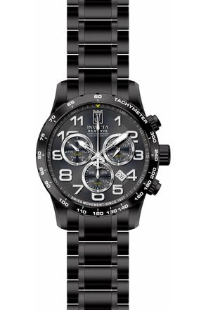 Invicta Jason Taylor 51264 Herrenuhr - Quarzwerk - Edelstahl mit schwarzem Zifferblatt - 48 mm