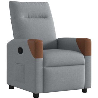 vidaXL Relaxsessel Hellgrau Stoff - Vidaxl